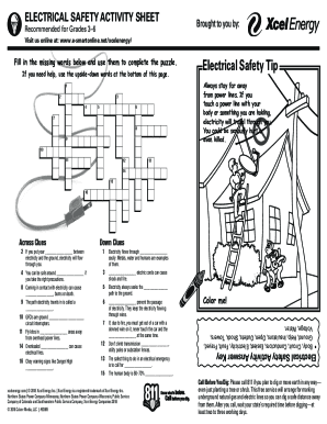 Fillable Online Electrical Safety Coloring Sheets and Activities for ...