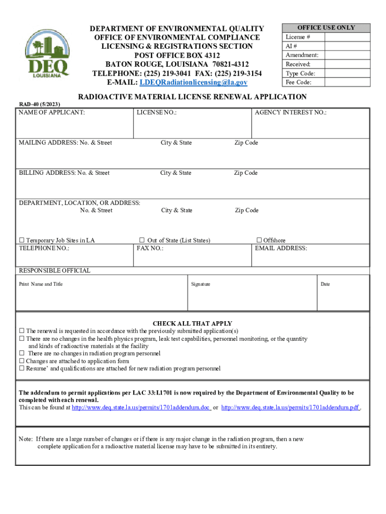 Fillable Online deq louisiana Air Compliance Inspection Report Fax ...
