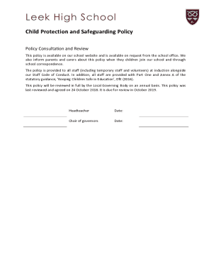 Fillable Online Safeguarding and Child Protection Policy - Barnet Fax ...