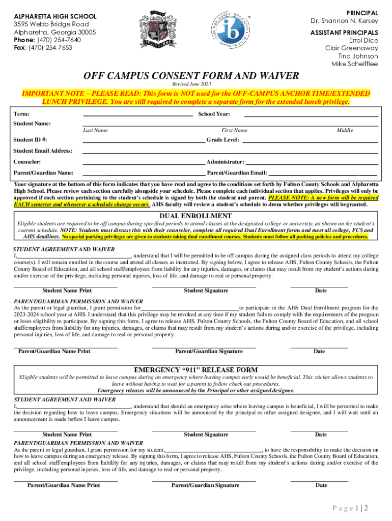 Fillable Online 2021-2022 Off Campus Contract and Waiver - Form 12.pdf ...