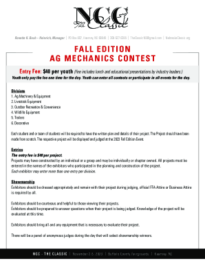 Fillable Online FALL EDITION AG MECHANICS CONTEST Fax Email Print ...
