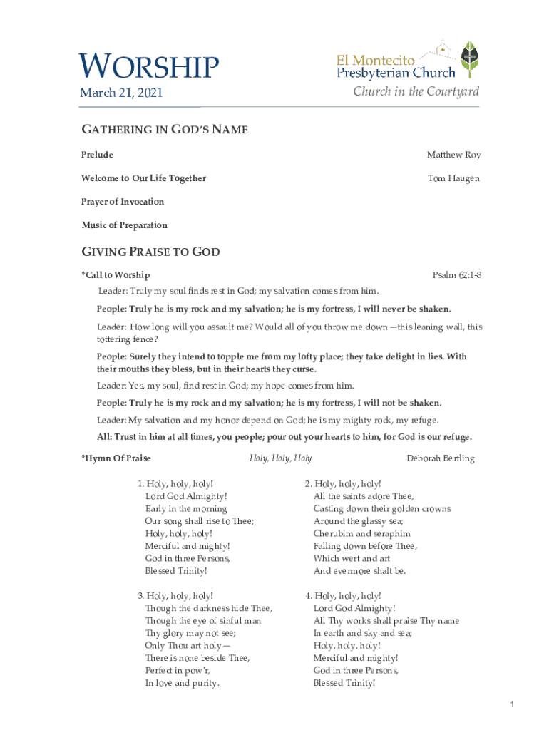 Fillable Online I Worship God by Singing. You Should, Too. Fax Email Print - pdfFiller