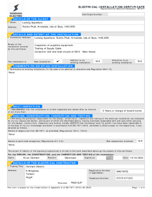 Fillable Online Requirements For Electrical Installations - BS 7671 Fax ...