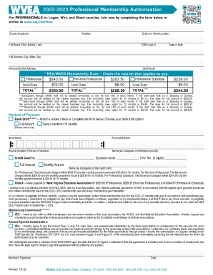 Fillable Online 20222023 Professional Membership Authorization Fax ...
