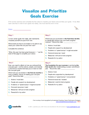 Fillable Online This Visualization Exercise is Your Strategy Guide to ...