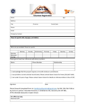 Fillable Online DEM Volunteer Interest Form Fax Email Print - pdfFiller