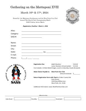 Fillable Online Alias: SASS #: Name: Street: City: State: E-mail: Phone ...