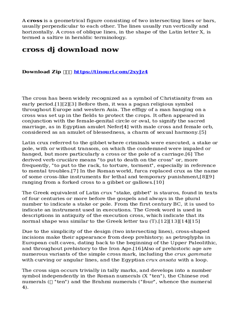 Fillable Online What is a Cross? - Answered - Cross Shape Activities ...