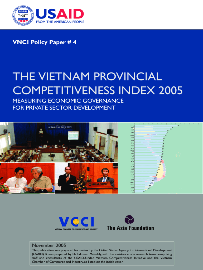 Fillable Online THE VIETNAM PROVINCIAL COMPETITIVENESS INDEX ... Fax ...
