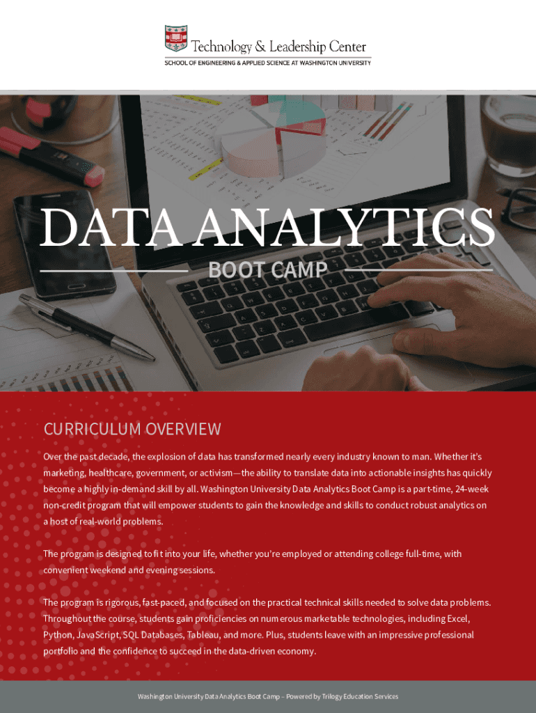 Fillable Online The Data Analytics Boot Camp at UNC-Chapel HillRaleigh ...