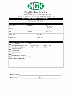 Fillable Online Download Sleep Therapy Requisition Form Fax Email Print - pdfFiller