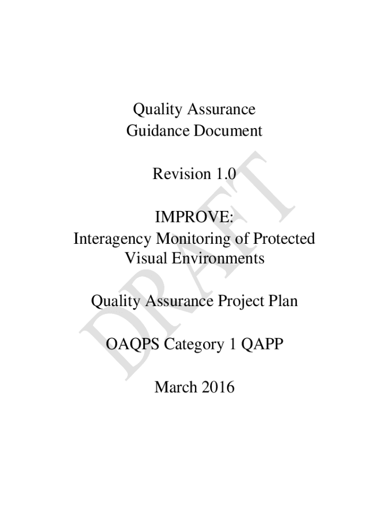 Fillable Online Quality Assurance Project Plan - Air Quality Research Center Fax Email Print ...
