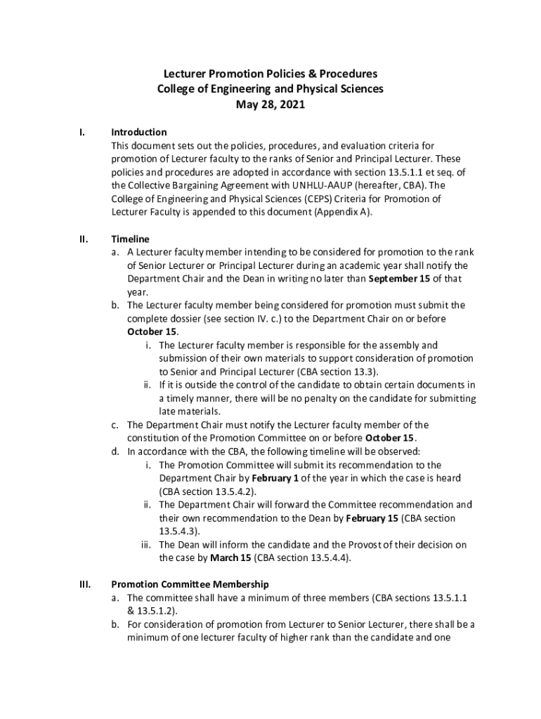 Fillable Online Lecturer Promotion Policies- FINAL.docx Fax Email Print ...