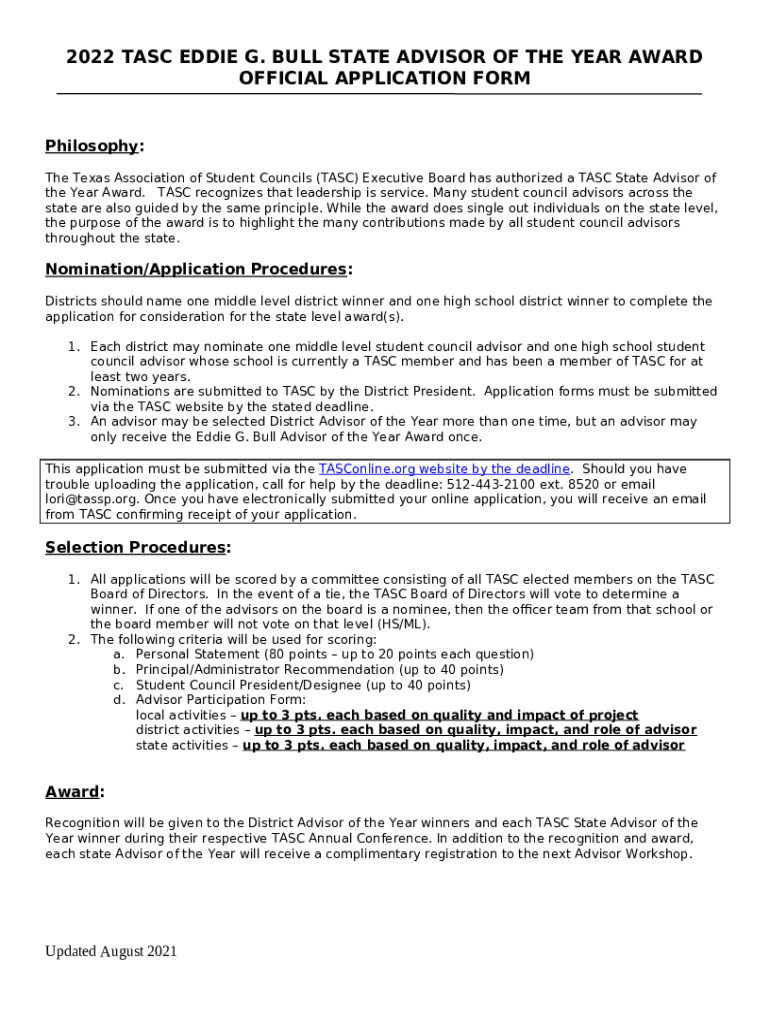 TASC recognizes that leadership is service Doc Template | pdfFiller