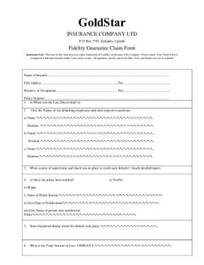 Fillable Online Contractors' All Risks Claim Form Fax Email Print ...