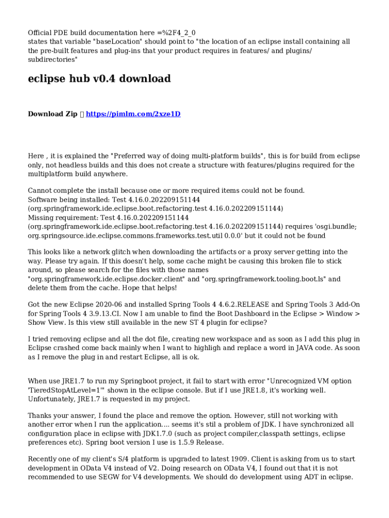 Fillable Online Eclipse Hub V0.4 Download Fax Email Print - pdfFiller