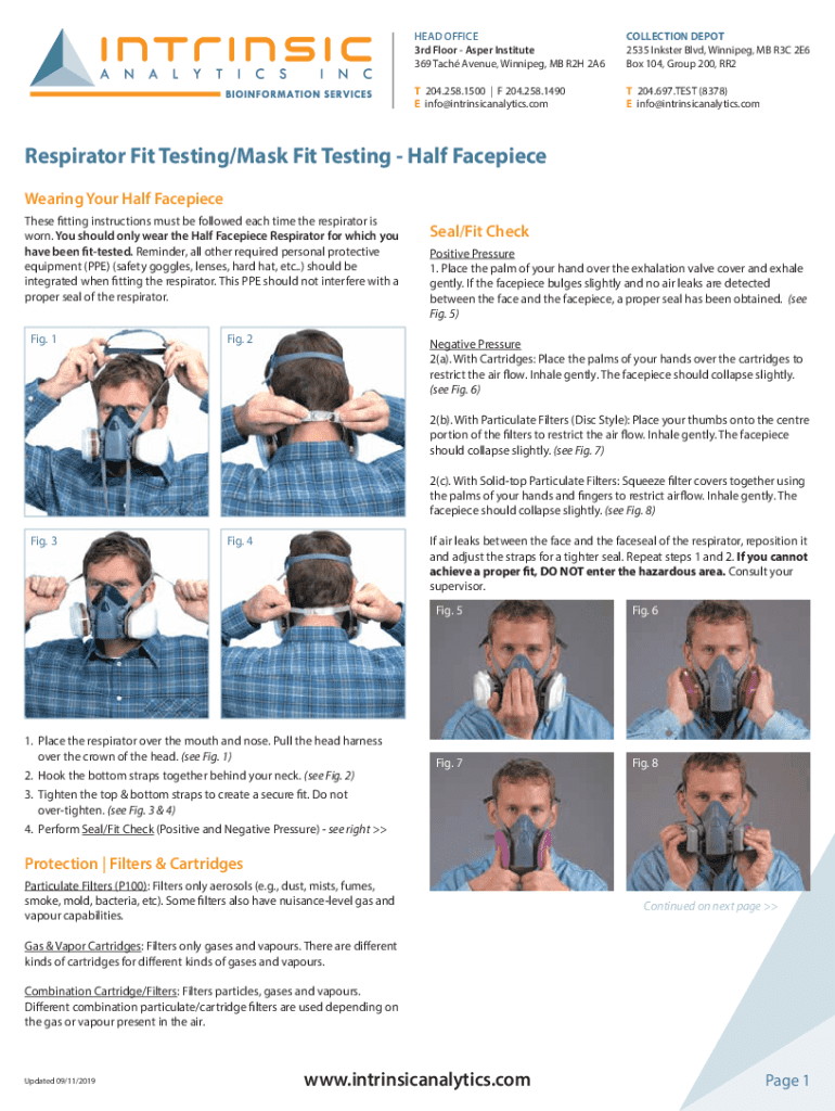 Fillable Online 20190911 - Respirator Fit Testing Info (Half Facepiece ...