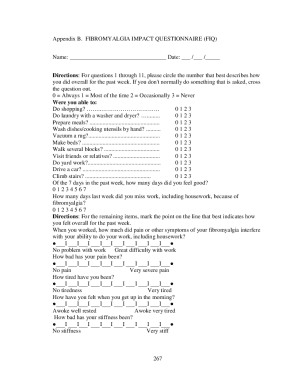 Fillable Online The Fibromyalgia Impact Questionnaire (FIQ): a review ...