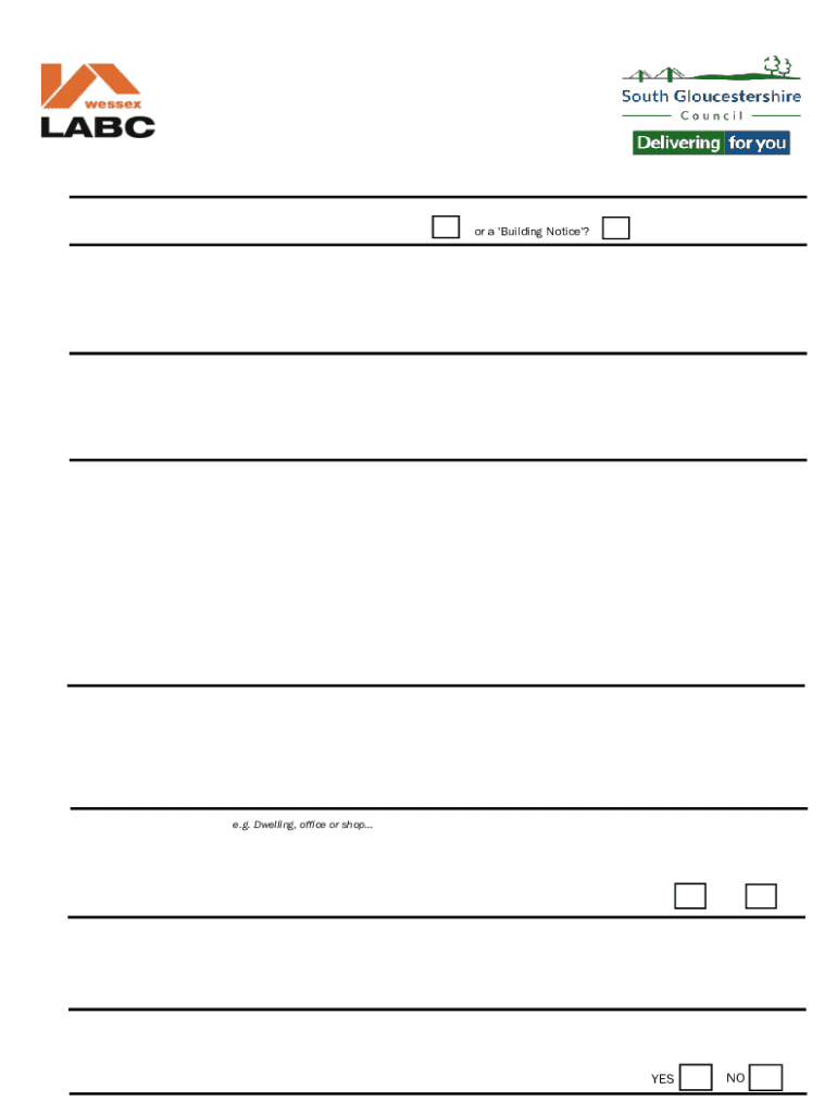 Fillable Online Application for Building Regulations (Full Plans or ... Fax Email Print - pdfFiller