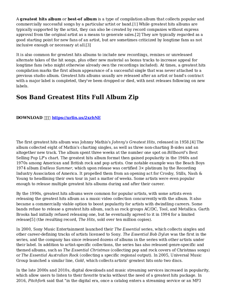 Fillable Online What is a Compilation Album? A Beginner's Guide Fax ...