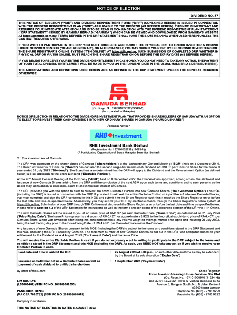 Fillable Online Gamuda-Berhad-DRP-Statement-Final.pdf Fax Email Print ...