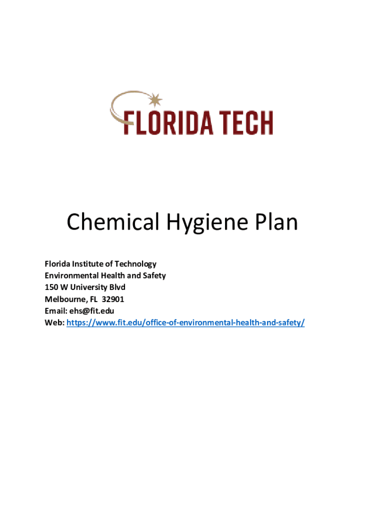 Fillable Online Chemical Hygiene Plan - UF Environmental Health and Safety Fax Email Print ...