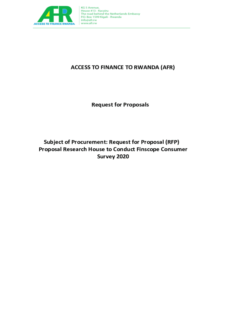 Fillable Online Request for Proposal (RFP) Proposal Research Ho Fax ...