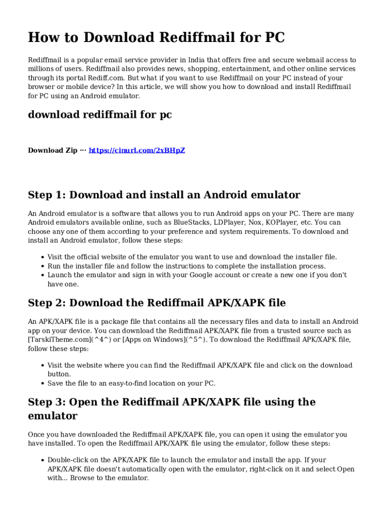 Fillable Online All You Need to Know About Rediffmail Email Service Fax ...