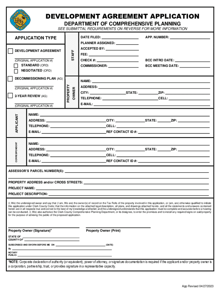 Fillable Online DEVELOPMENT APPLICATION INFORMATION AND ... Fax Email Print - pdfFiller