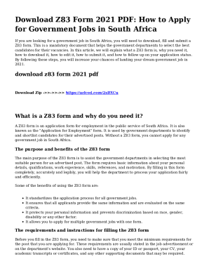 Fillable Online Z83 new form download pdf download: Fill out & sign ...