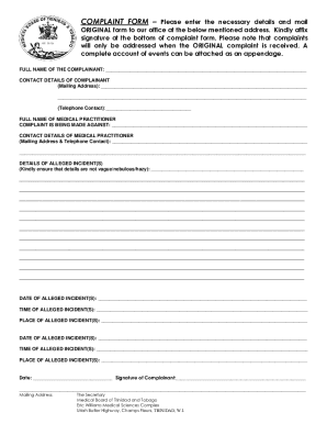 Fillable Online Affidavit for Complaint Investigation Form (PDF) Fax ...