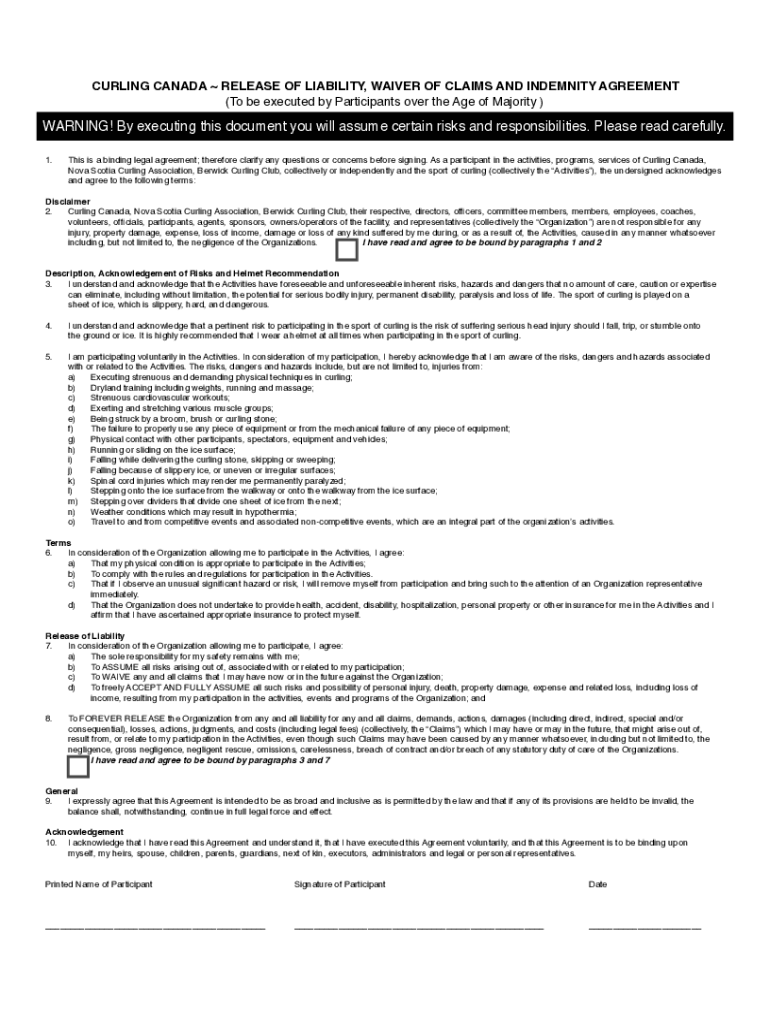 Fillable Online Waivers-Head Gear-Adult.pages Fax Email Print - pdfFiller