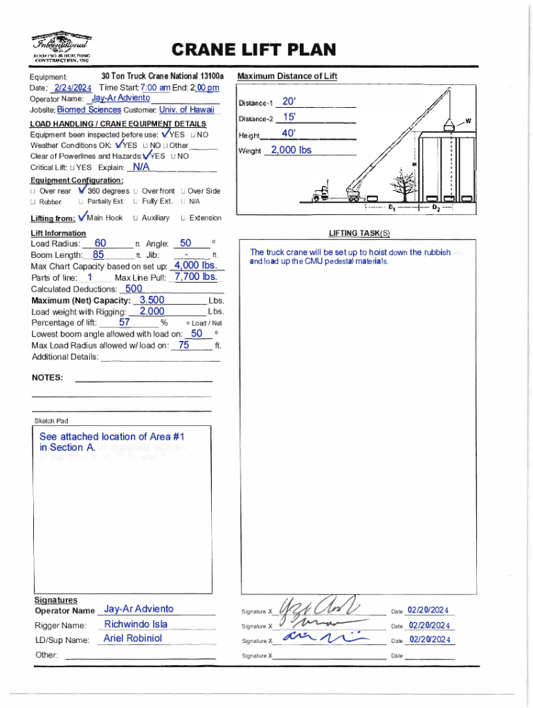 Fillable Online manoa hawaii 30 Ton Truck Crane National 13100a Fax Email Print - pdfFiller