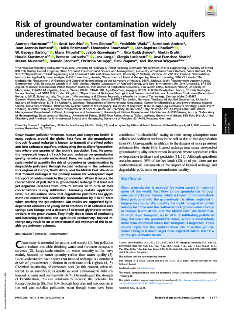 Fillable Online Risk of groundwater contamination widely underestimated ...