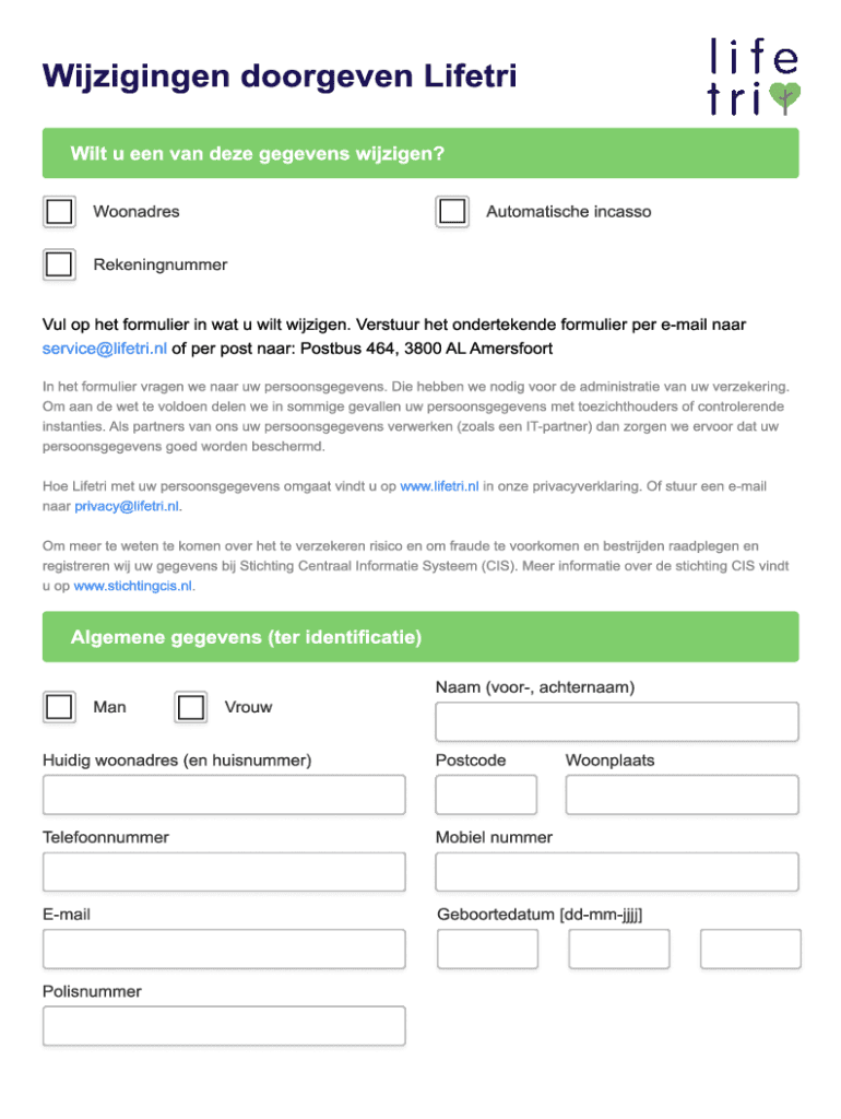 Invulbaar Online Wilt u een van deze gegevens wijzigen Faxnummer Email Afdrukken - pdfFiller