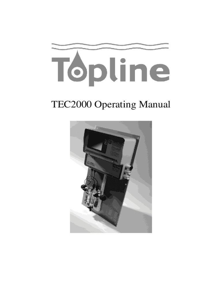 Fillable Online TEC2000 Amperometric Chemistry Control System Manual ... Fax Email Print - pdfFiller