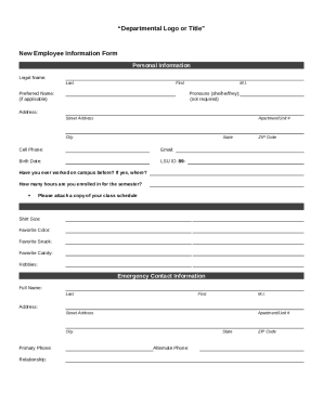 "Departmental Logo or Title" Doc Template | pdfFiller