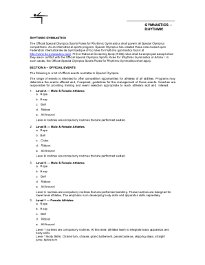 Fillable Online Rhythmic Gymnastics Rules, Protocol & Etiquette Fax ...