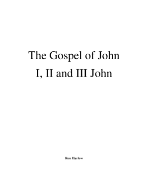 Fillable Online Introduction to the Gospel of John - Study Resources ...