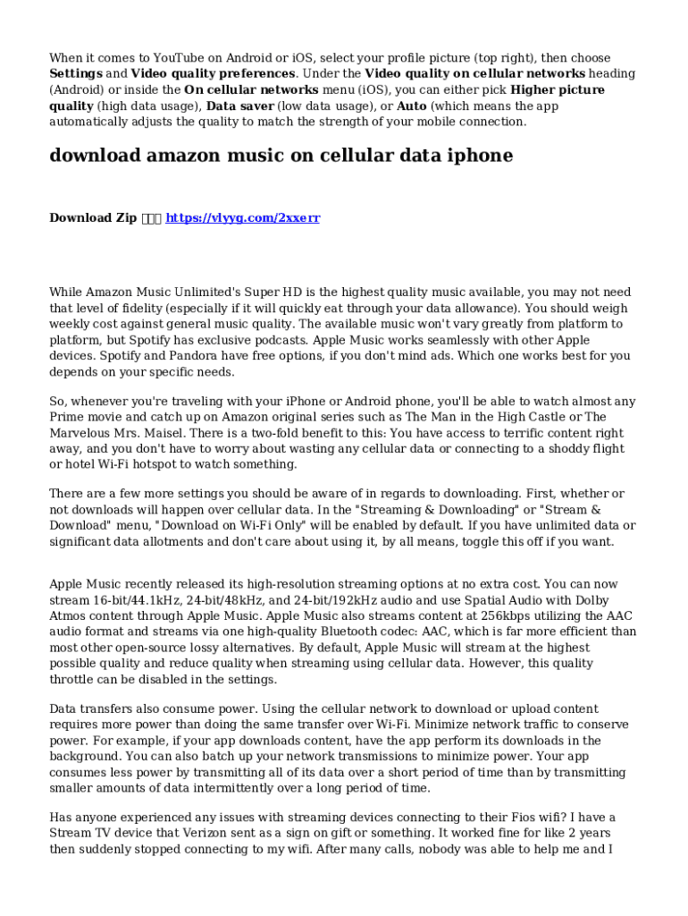 Fillable Online How to Set Default Video Quality in YouTube Mobile App Fax Email Print - pdfFiller