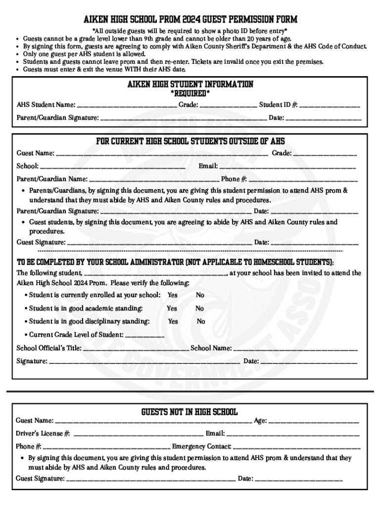 Fillable Online Prom Date Permission Form Fax Email Print - pdfFiller