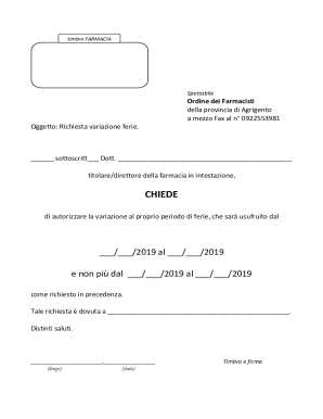 Compilabile Online di autorizzare la variazione al proprio periodo di ...