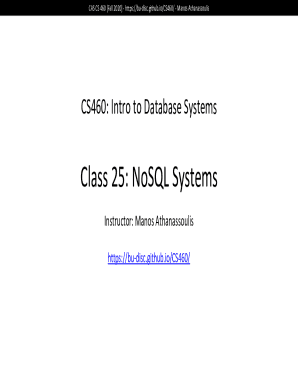 Fillable Online CS 460: Introduction to Database Systems Welcome to Fax Email Print - pdfFiller