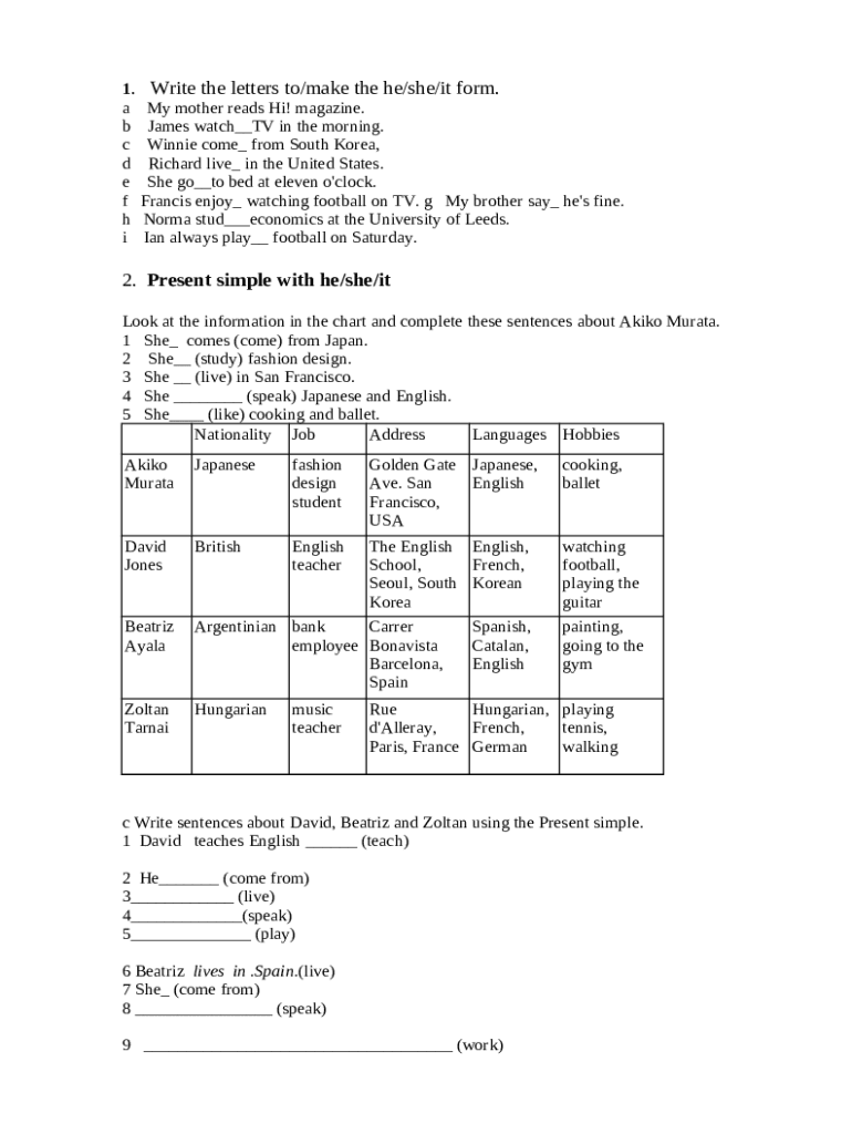 UNIT 0: STARTER A. Nice to meet you Doc Template | pdfFiller