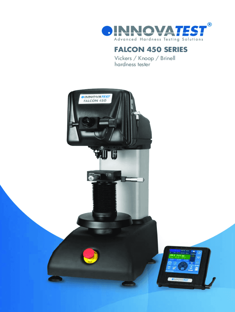Fillable Online FALCON 450G2 Vickers Hardness Testing Machine Fax Email ...