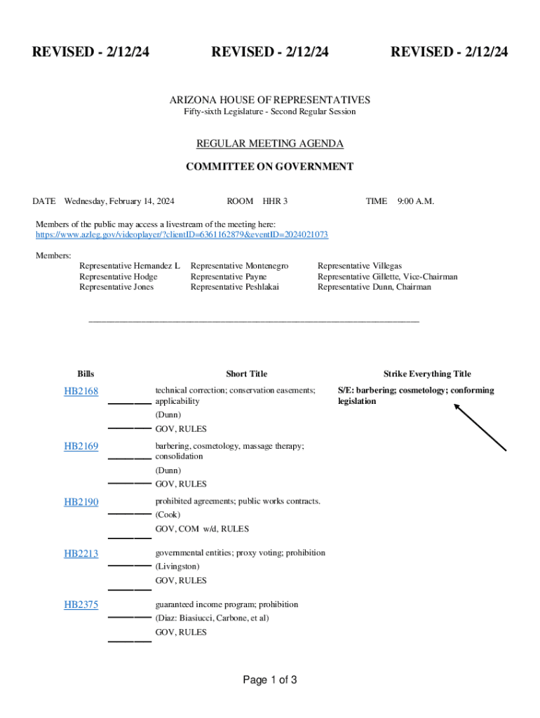 Fillable Online 2/12/24 REVISED Fax Email Print - pdfFiller