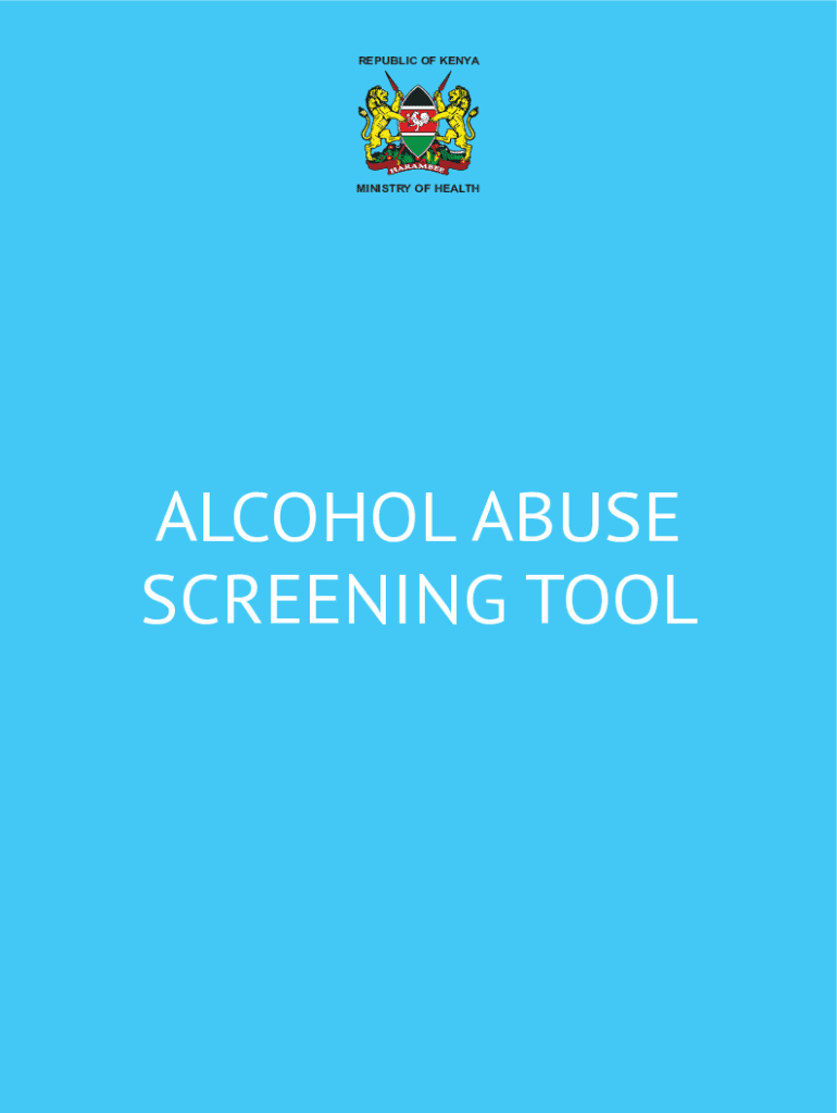 Fillable Online Alcohol Abuse Screening Tool and Clinical Guidelines ...