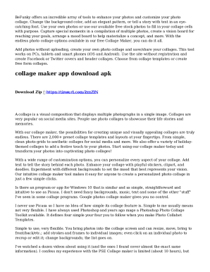 Fillable Online Collage Maker App Download Apk Fax Email Print - pdfFiller