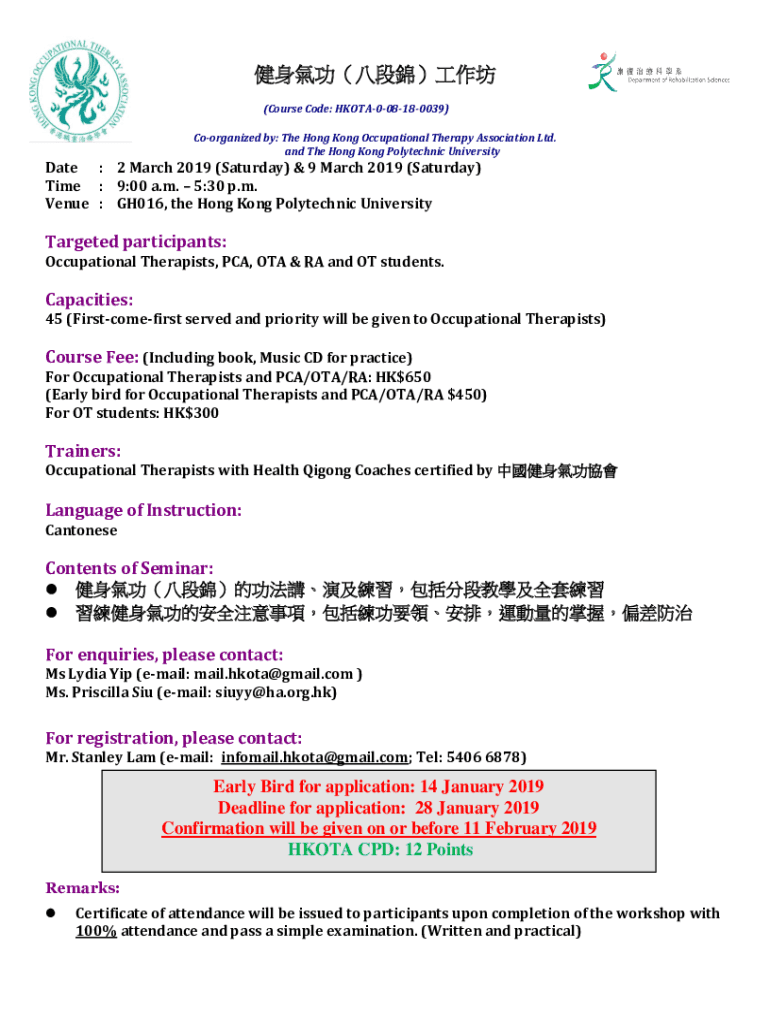 Fillable Online hkota org A cognitive occupation-based programme for people with ... Fax Email ...