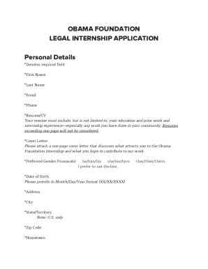 Fillable Online Obama-Foundation-Internship-Application-Worksheet Fax ...